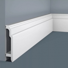 Белые плинтусы Cosca под покраску PX003